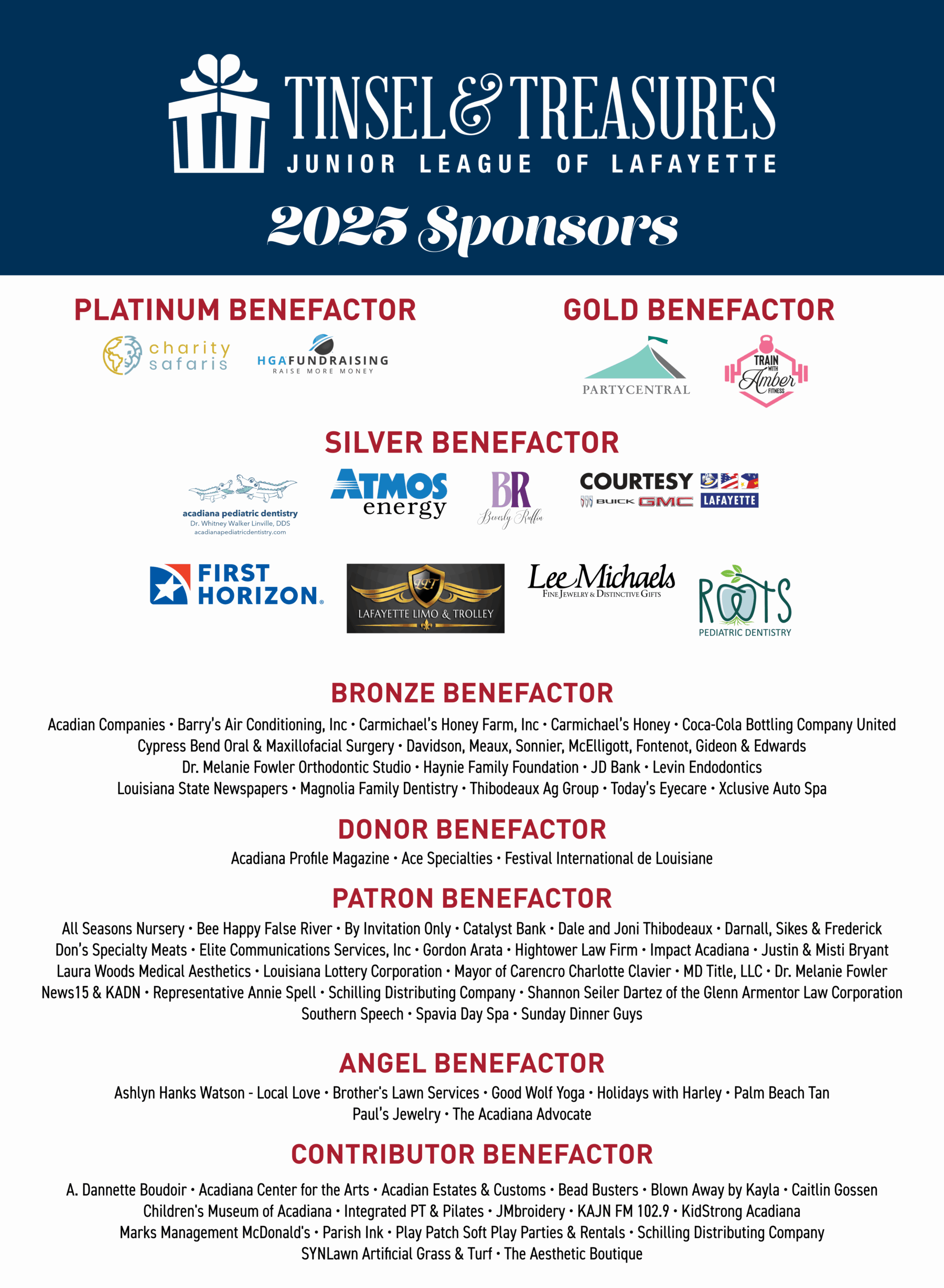 Sponsors - Junior League of Lafayette