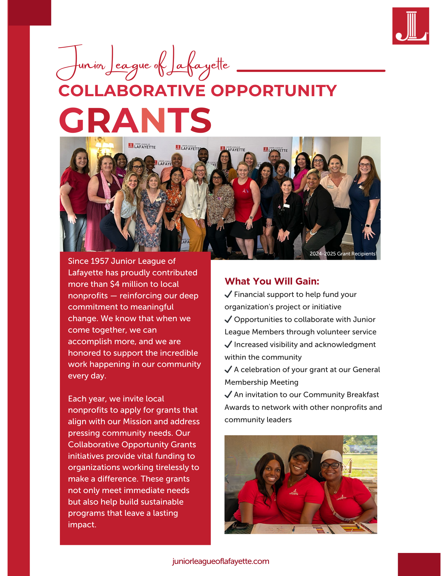 Collaborative Opportunity Grants - Junior League of Lafayette